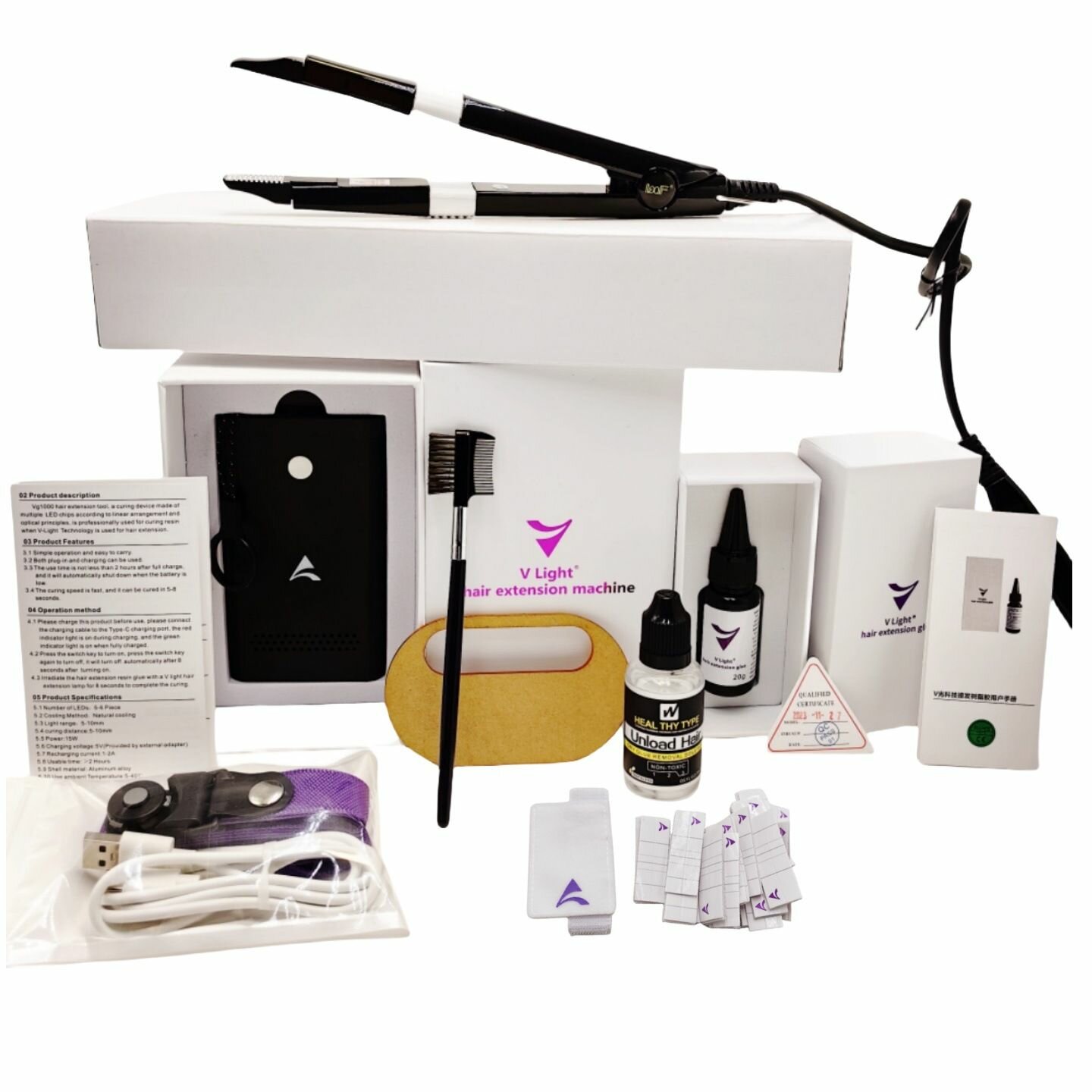 Популярная машина для наращивания и разборки волос LIGHT V light, быстрый и удобный инструмент для наращивания и разборки волос