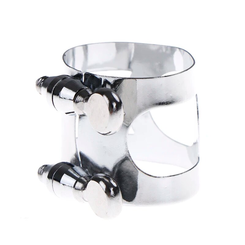 Кларнет лигатура золотистого цвета из нержавеющей стали серебристый