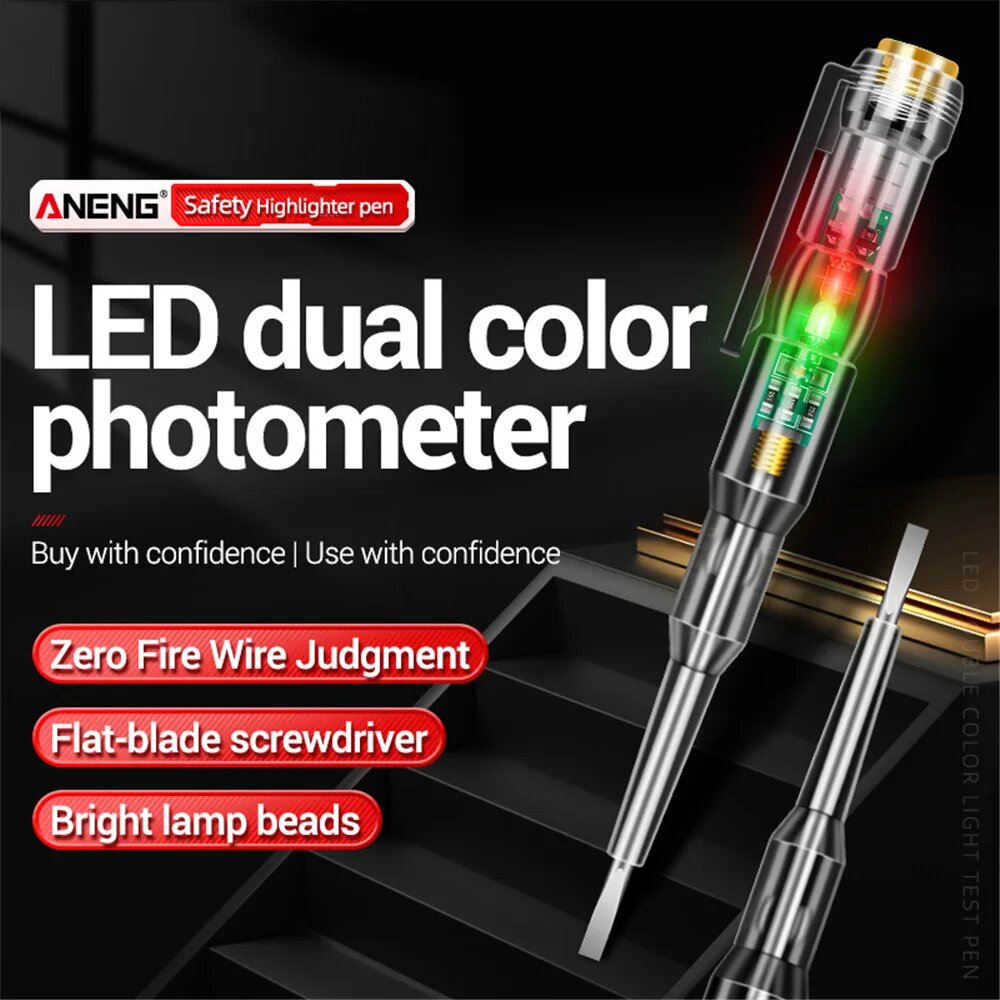 Цифровой измерительный прибор B12 Voltimetro, Электрический шуруповерт 24-250 В с индисветильник яркости