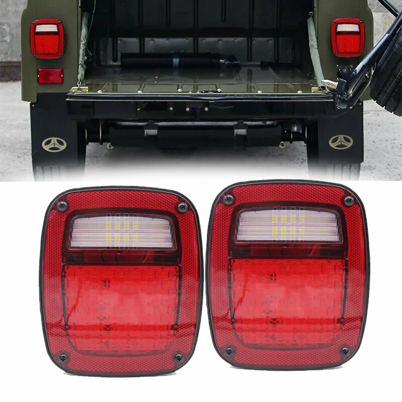 2 шт. X светодиодные задние фонари wzjoo для Jeep TJ Wrangler 1997 1998 1999 2000 2001 2002 2003 2004 2005 2006