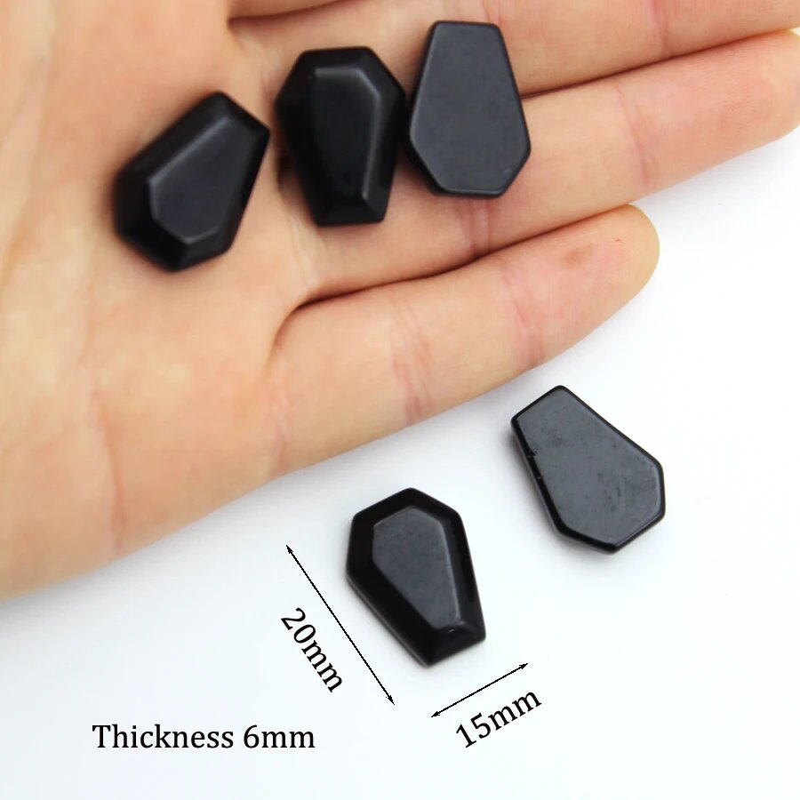 Натуральный агат 20 мм, кристалл, для дома Черный, 10 Obsidian