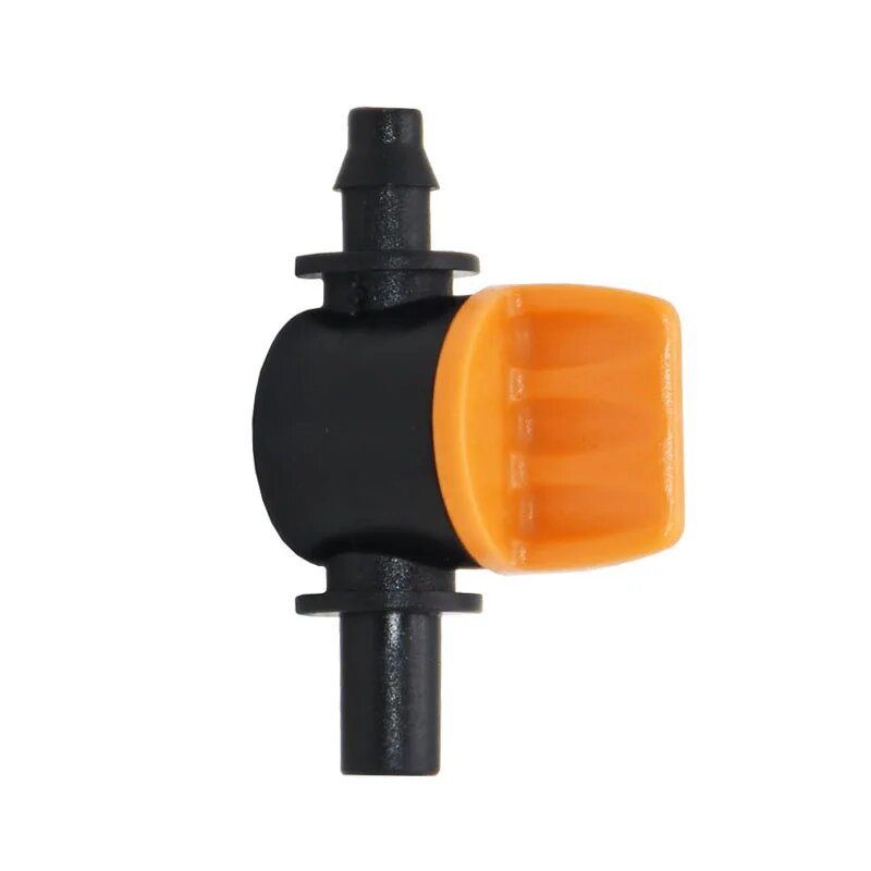 Мини-клапан для садового орошения, 1/4 дюйма, от 4/7 до 6 мм, регулирующий клапан подачи воды с зазубринами для шланга 4/7 мм, фитинги для орошения, 8 шт.