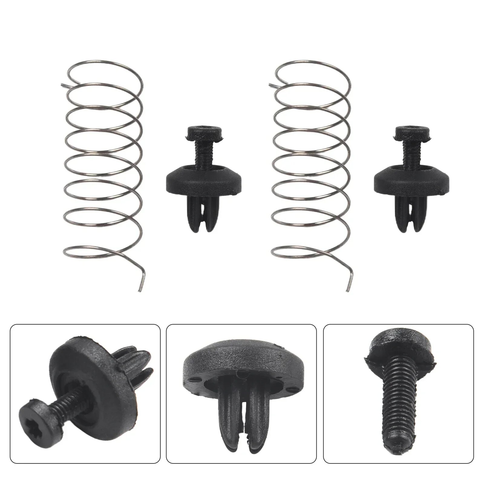 2 комплекта крепления эмблемы автомобиля, передняя центральная решетка, пружинный зажим для Ford Focus Mk2 2004-2014 для Ford для Focus II FL