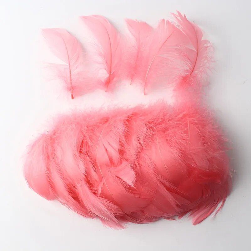Розовые перья для рукоделия, watermelon red100pcs