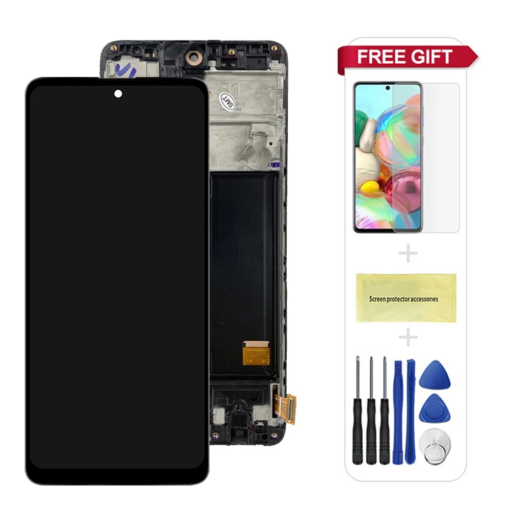 6,5-дюймовый AMOLED LCD-дисплей для Samsung A51, сенсорный экран для Samsung A515 OLED with Frame