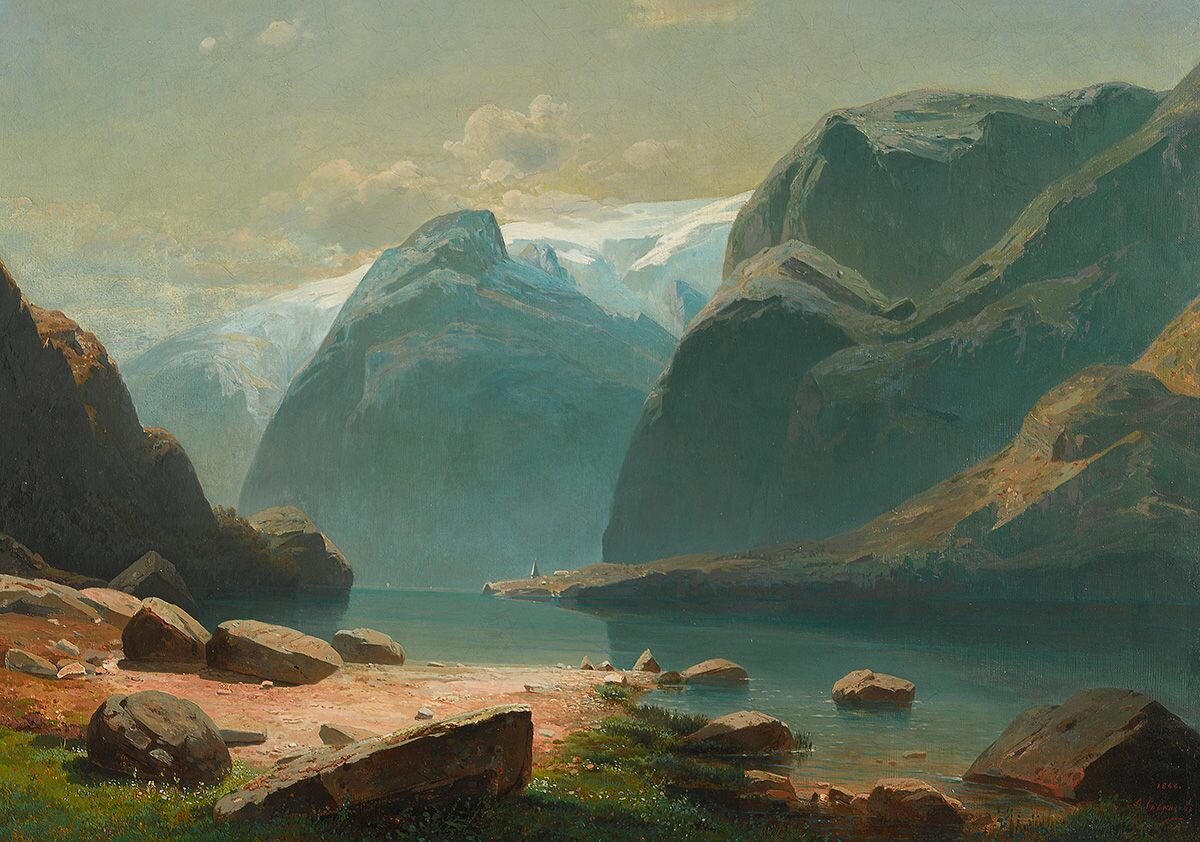 Пазл 1000 элемент. Фрея Третьяковская галерея аврасов А. К. Озеро в горах Швейцарии. 1866 GTG-PZL-1000/02