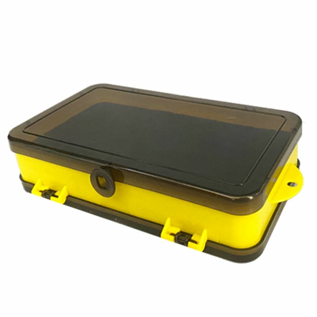 Рыболовные пакеты, Прозрачный пластиковый ящик для приманок - желтый
