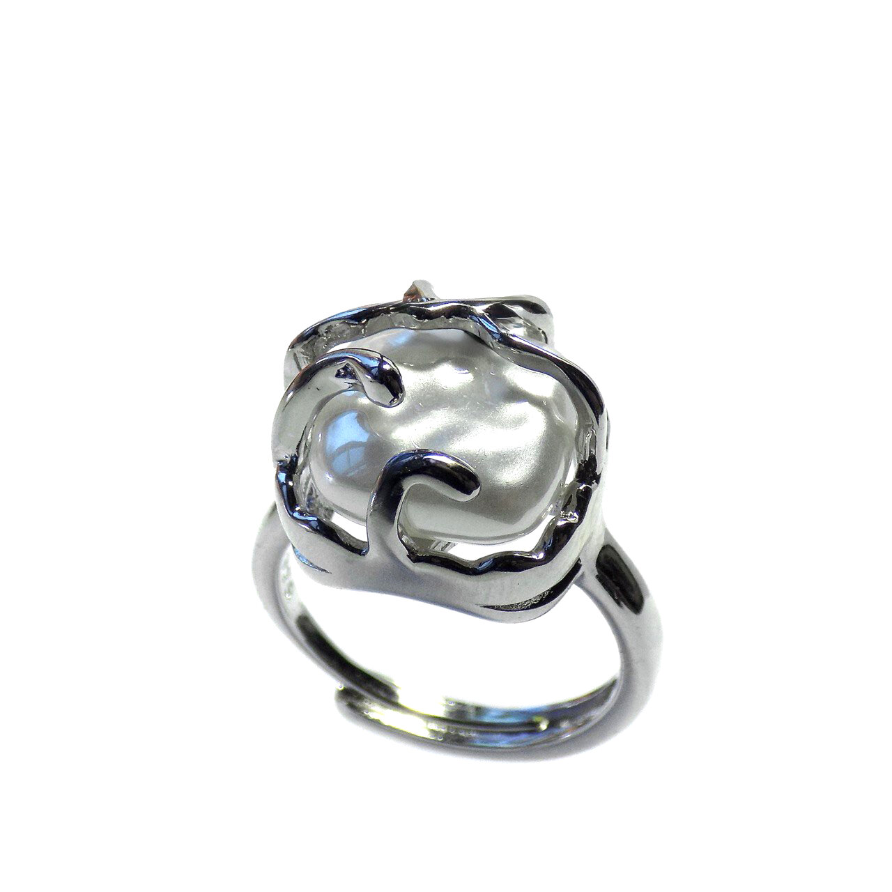 Кольцо, жемчуг Swarovski синтетический