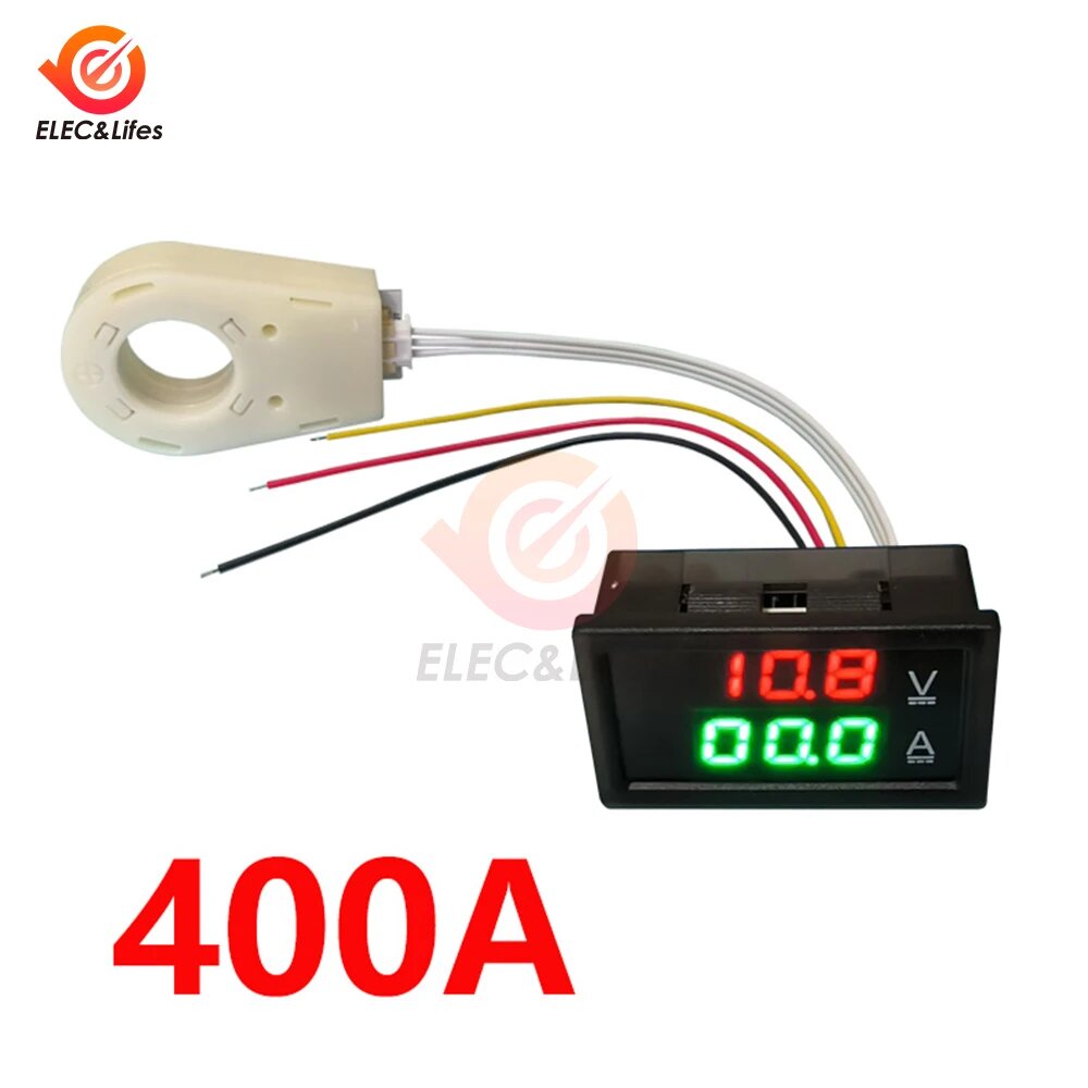 Цифровой амперметр вольтметр 400A DC