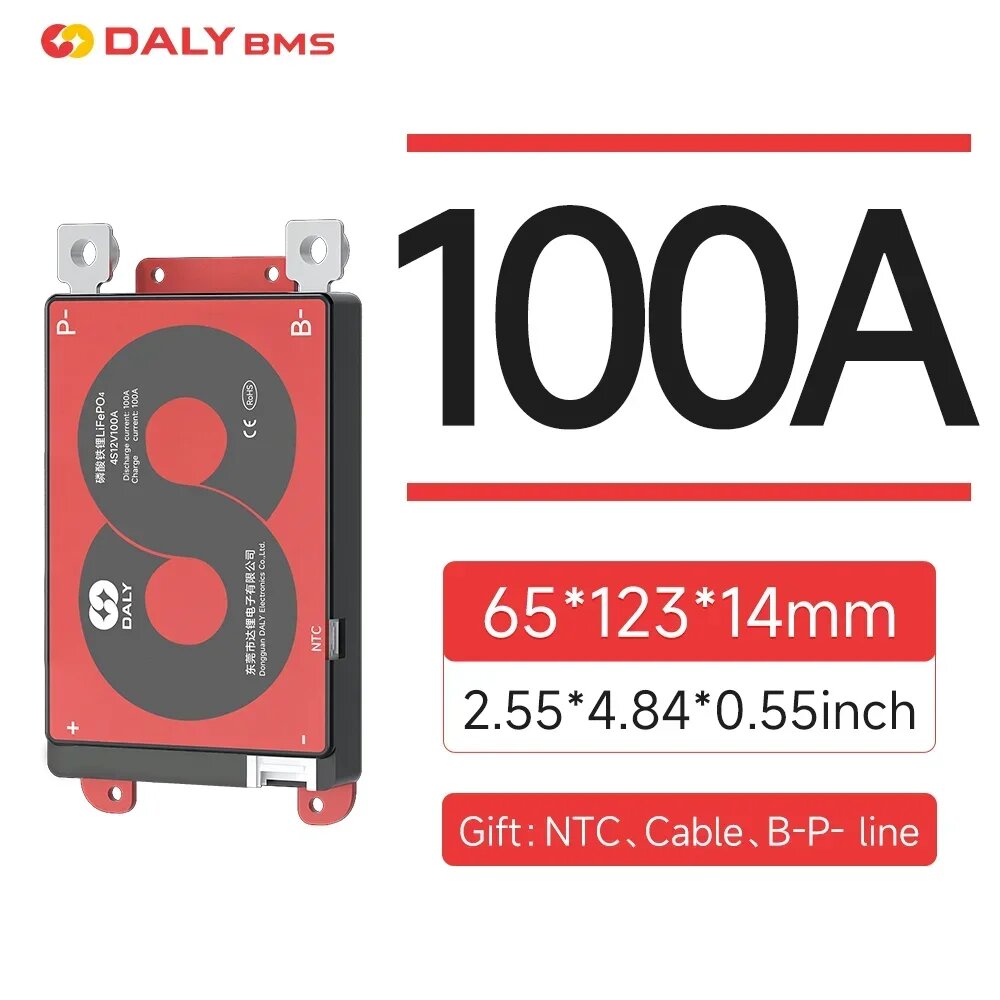 DALY BMS 4S 12V 100A NTC Балансир для Li-ion