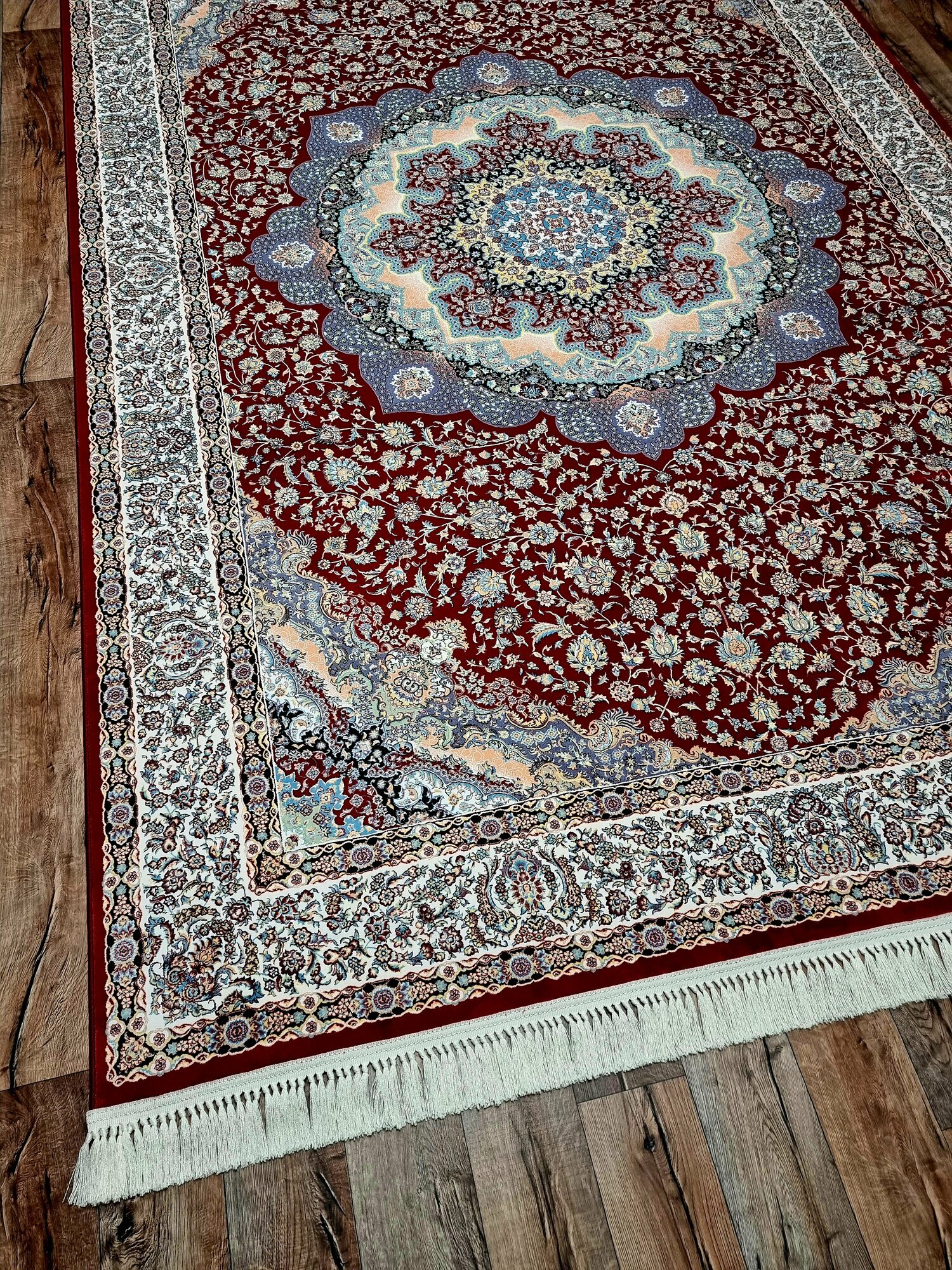 Ковер Farrahi Carpet "Persian", прямоугольный, 1 м x 1,5 м, красный, ворс 5 мм