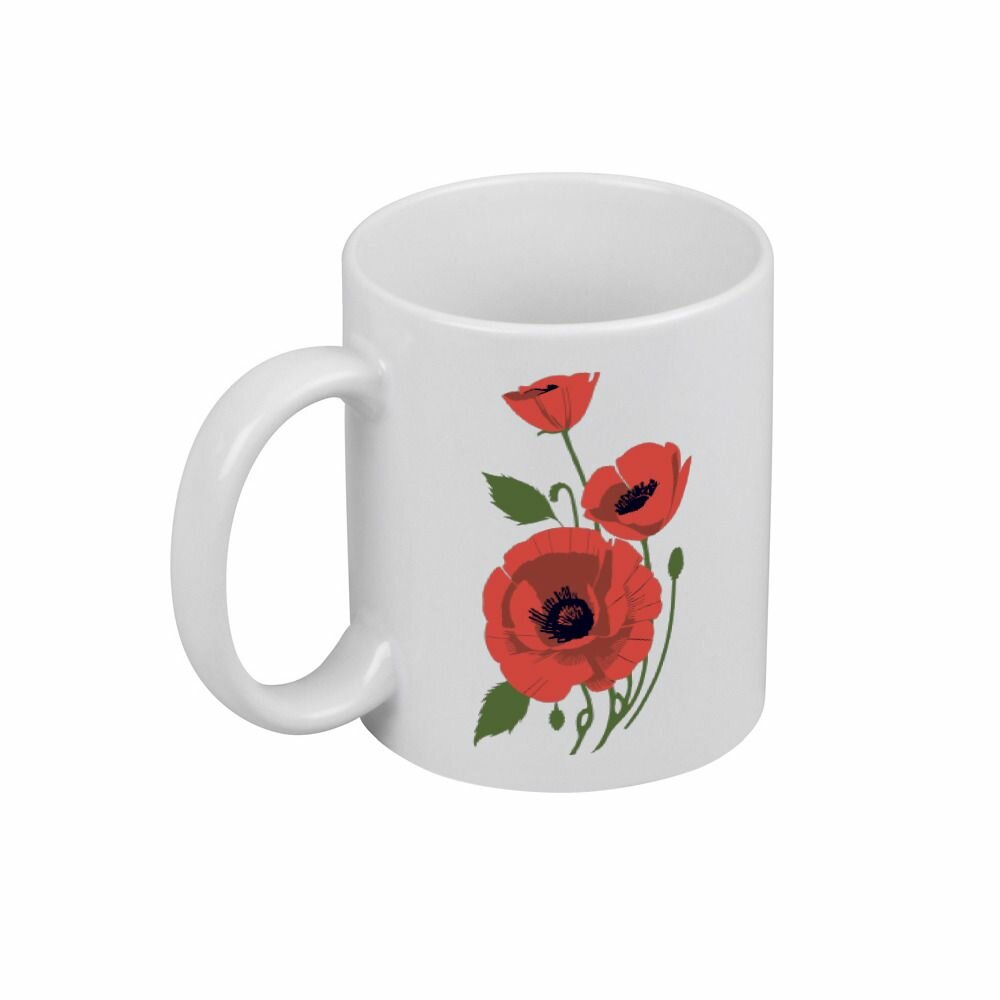 Кружка Красные Маки. Приглушенные Оттенки