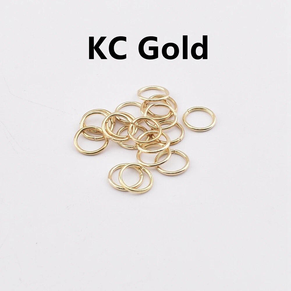 Металлические замкнутые кольца для бижутерии 3-8 мм 1.0x10mm 100pcs, KC Gold