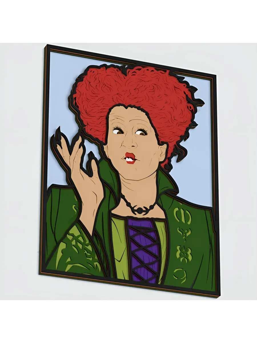 3D Картина по номерам из дерева Винифред Сандерсон, 23x30 см