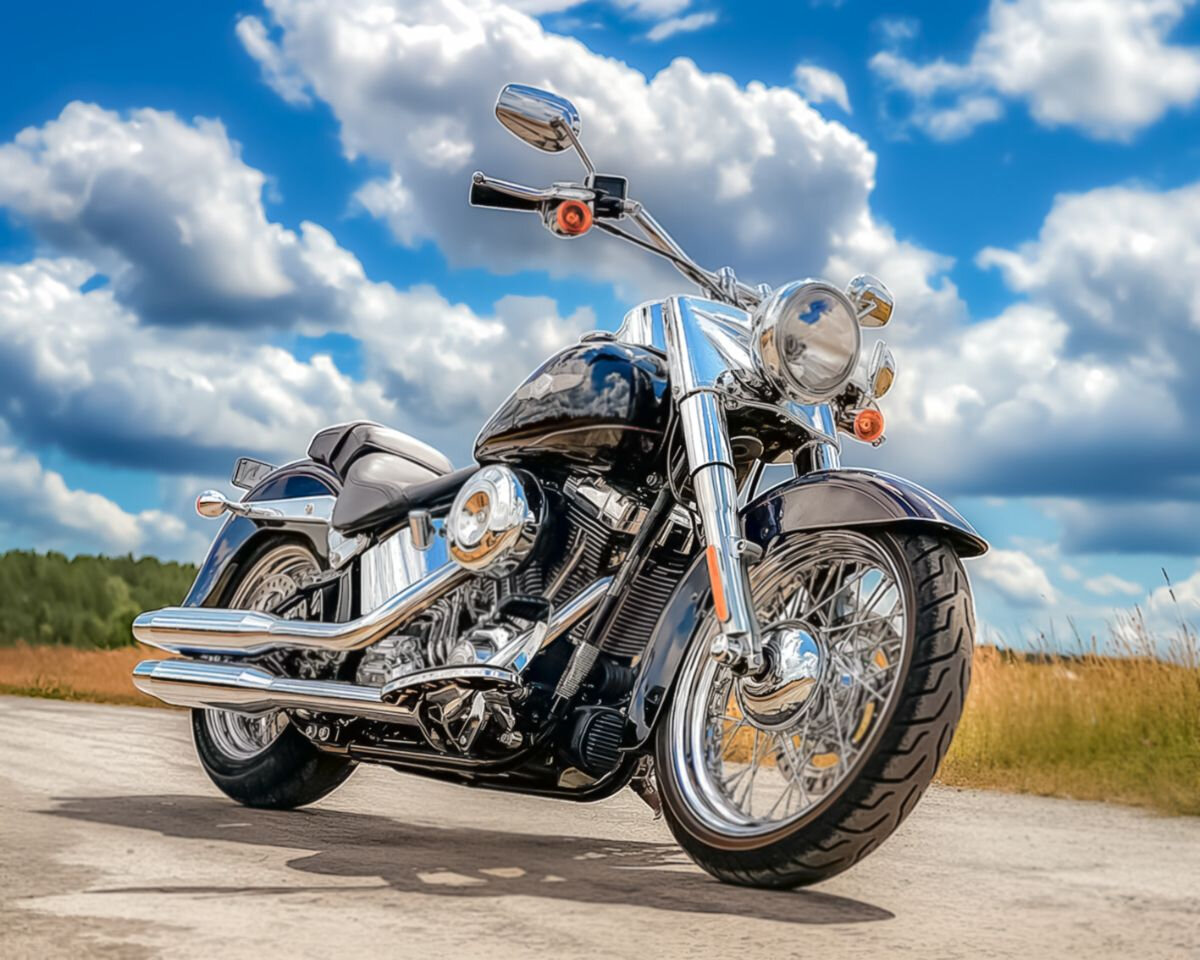 Картина по номерам мотоцикл харлей 40х50