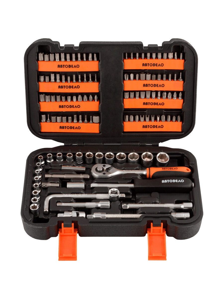 Набор головок торцевых и вставок 118 предметов 1/4 АвтоDело