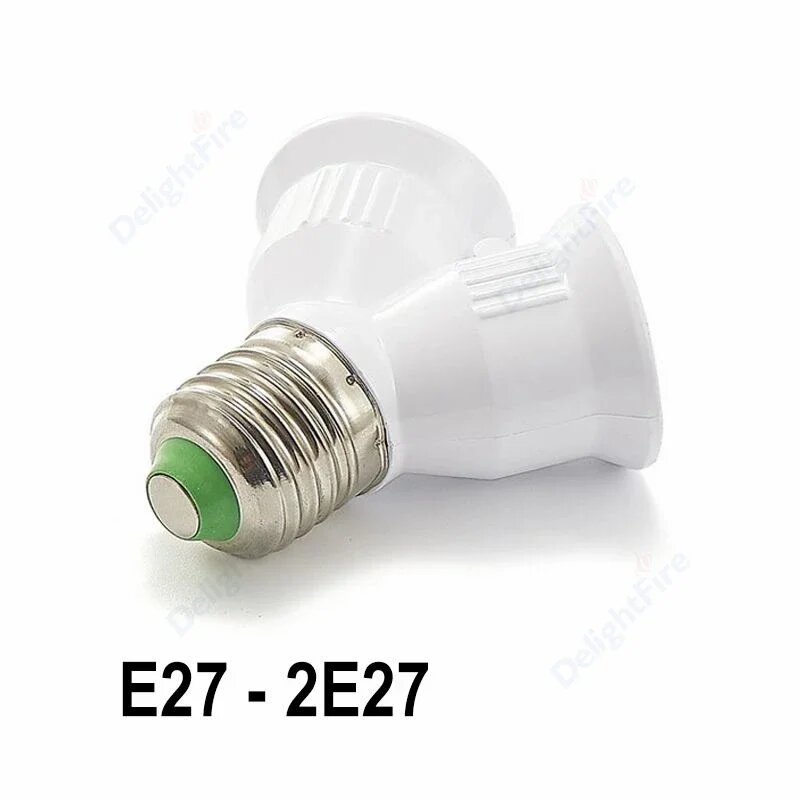 Патрон-удлинитель DelightFire E14 на E14 латунный E27 splitter, 20 pcs