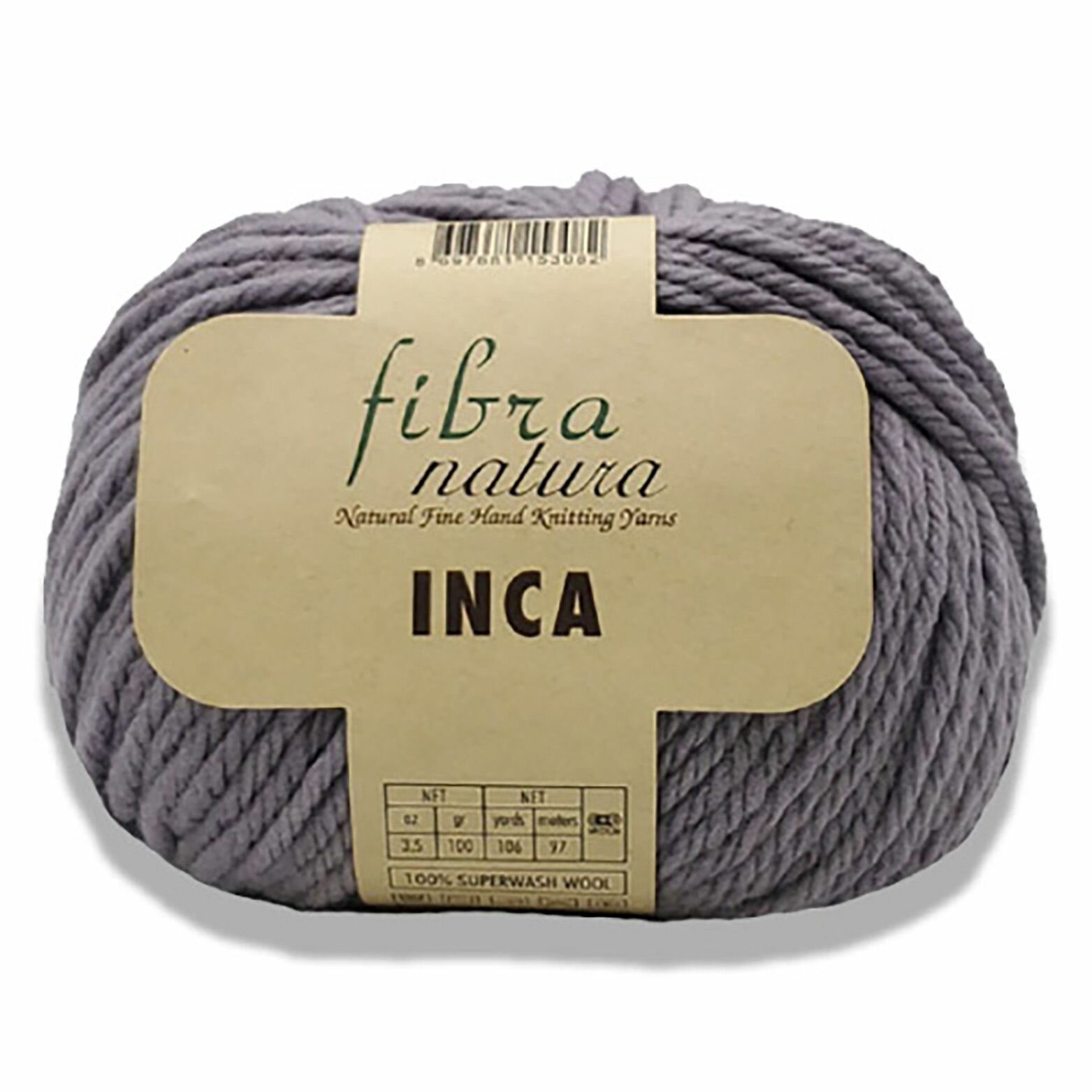5 Мотков, Fibra Natura INCA, 100% Шерсть супервош / 100 гр. - 97 м, Цвет-43029