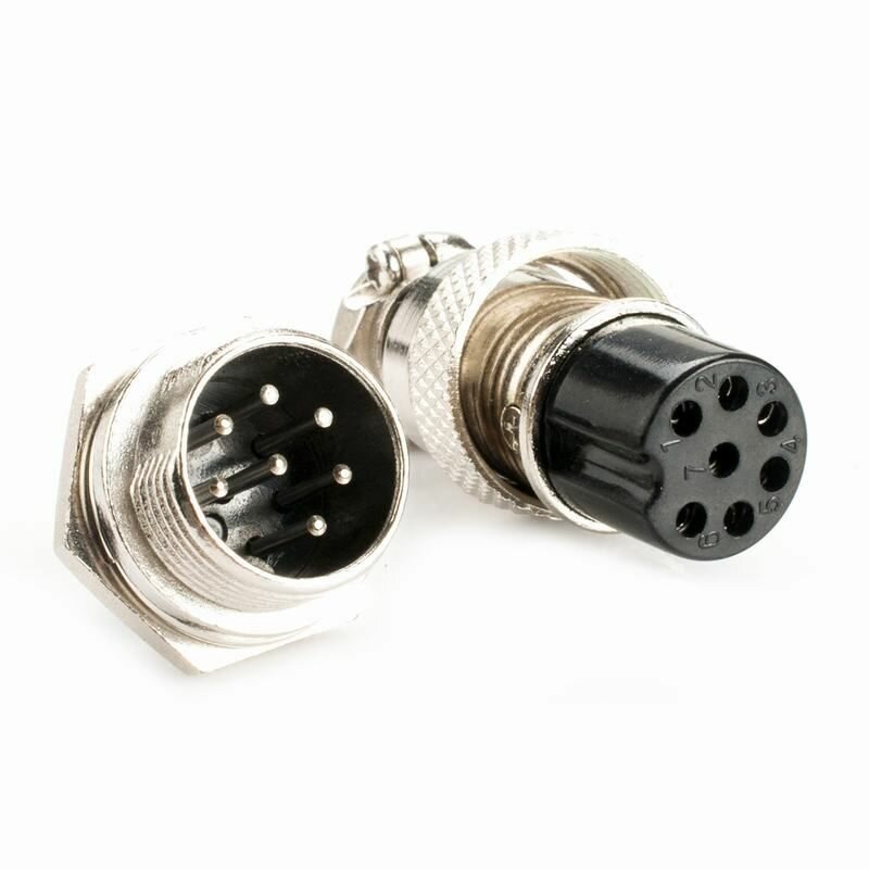 Разъем GX16M-7B штекер 7pin, GX16M-7A гнездо 7pin