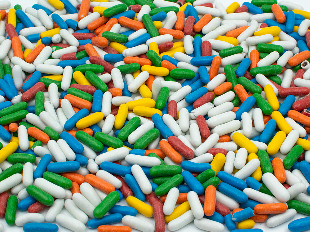 Драже DAMEL "Лакричные палочки", ассорти, цветные, Испания, 1 кг