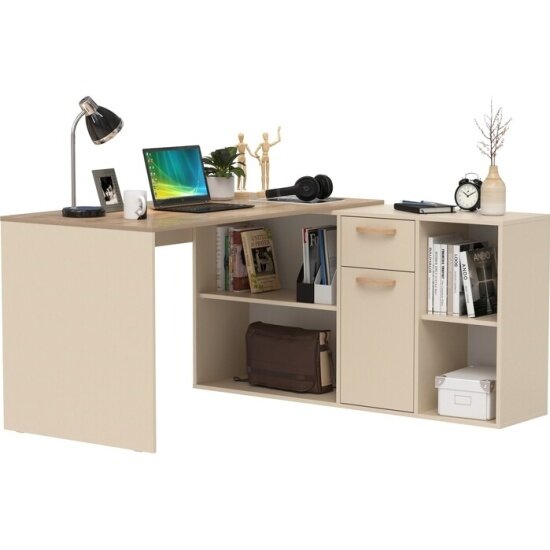 Стол письменный Mobi Лайт 03.245 F Сатин 7045 PE, Дуб эндгрейн элег.