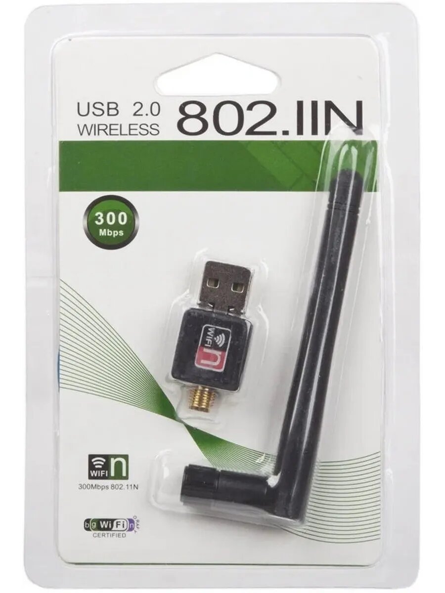 Беспроводной USB адаптер Wi-Fi 300 Мбит/с