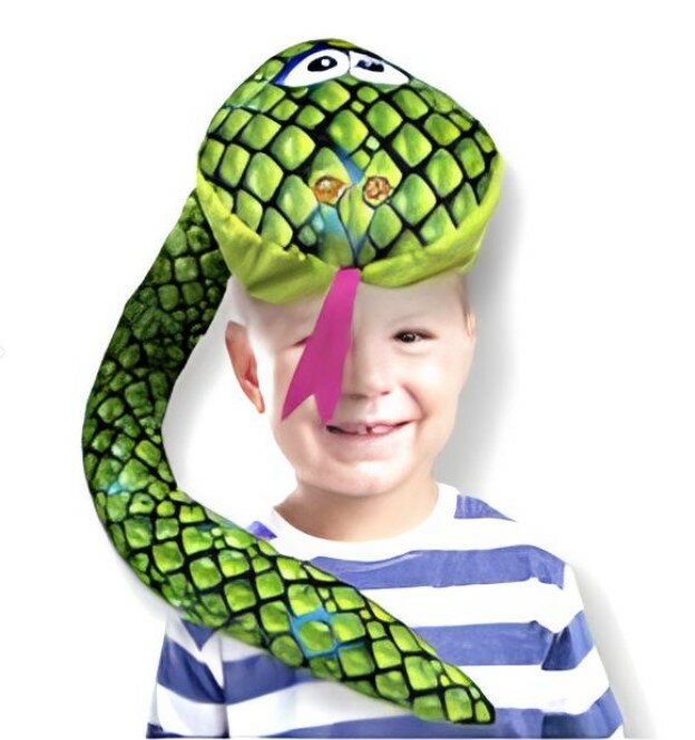 Мягкая Игрушка Мальвина Змея Обжорка 1, 102 см, надевается на голову, Символ года (12341)