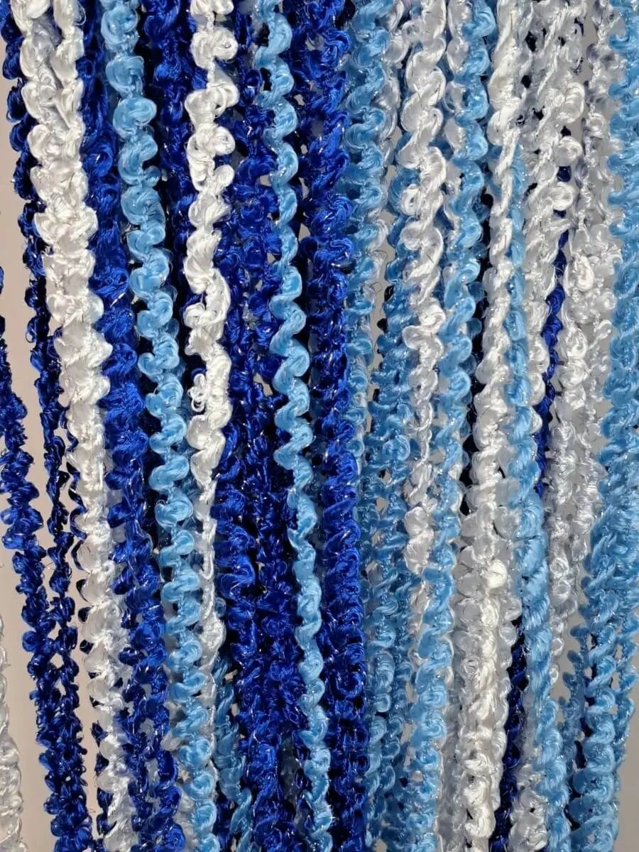 Кисея нитяные шторы с люрексом спираль 300*300