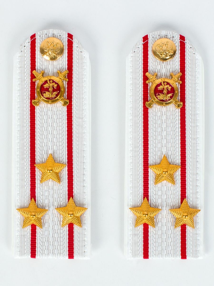 Погоны МВД на рубашку белые пластик Звание Полковник 751921