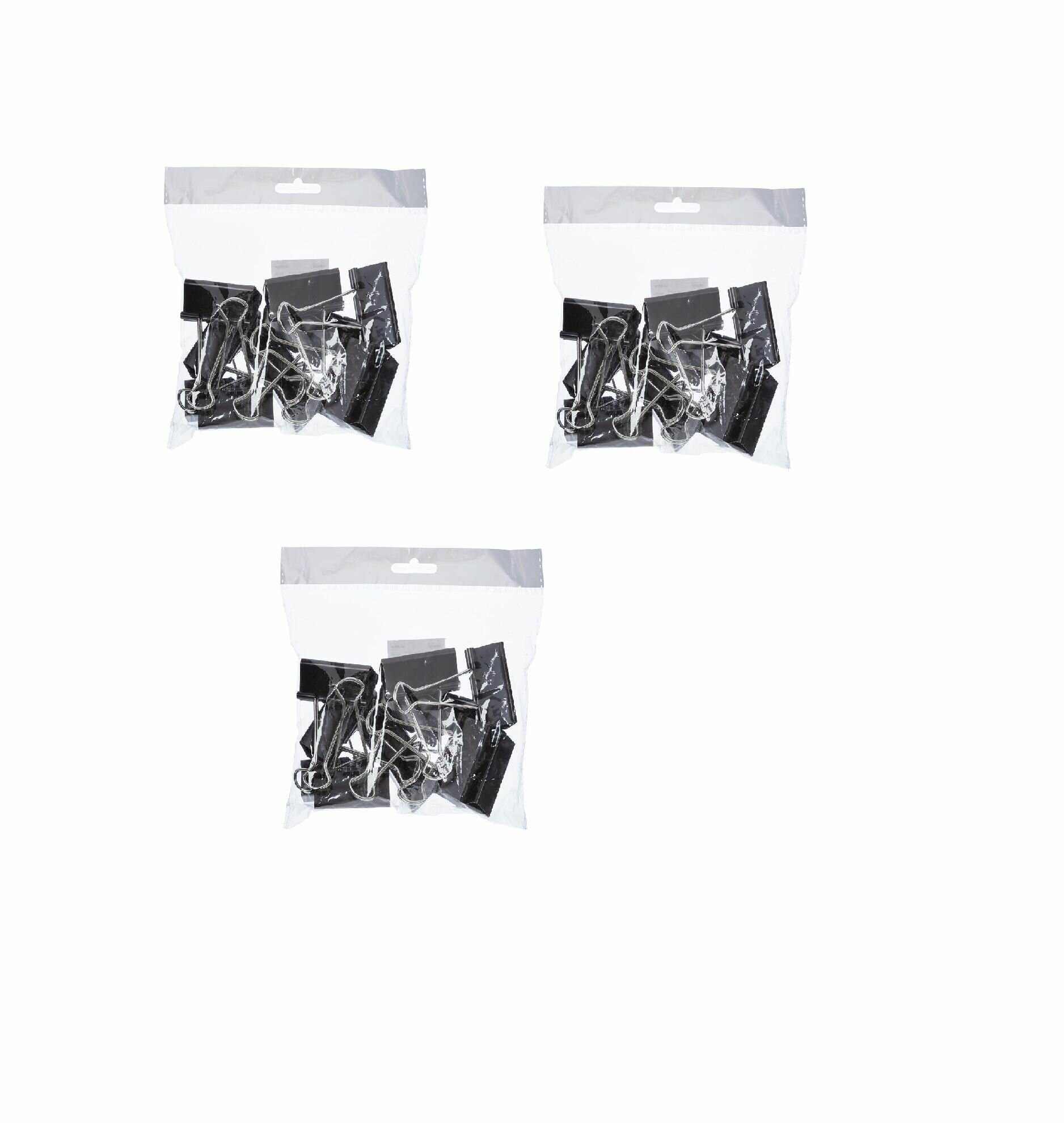 Attache Зажимы для бумаг, 51мм, 12 штук в упаковке, 3 уп