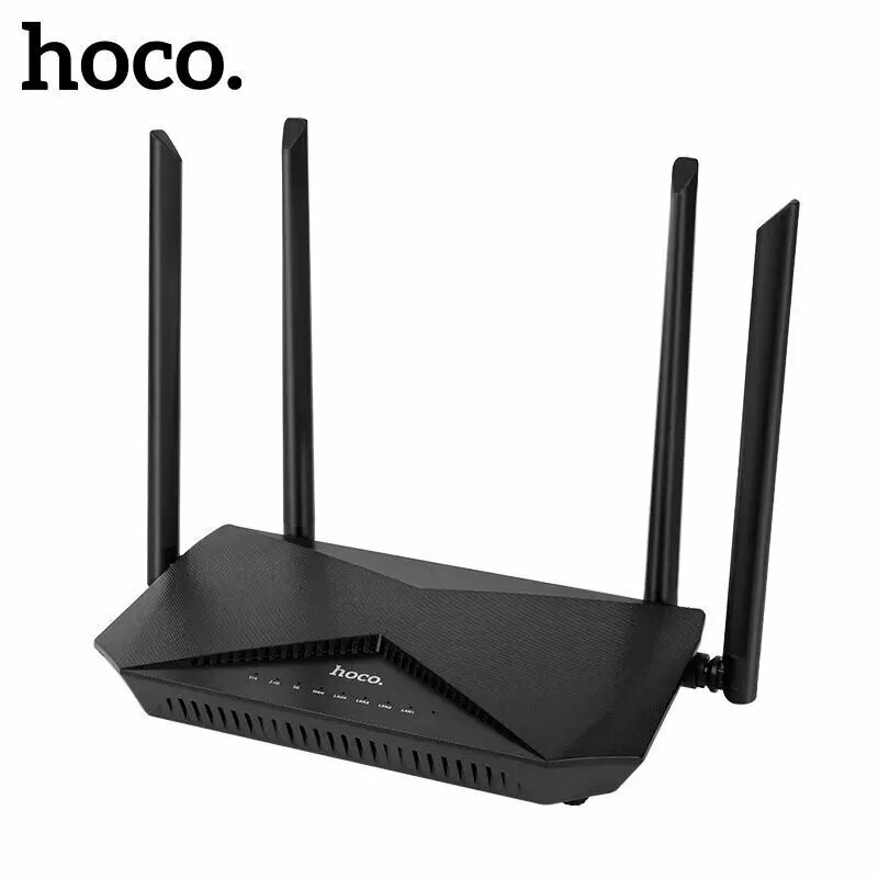 Wi-Fi роутер Hoco DQ02 Explorer, 2-диапазонный, гигабитный, черный