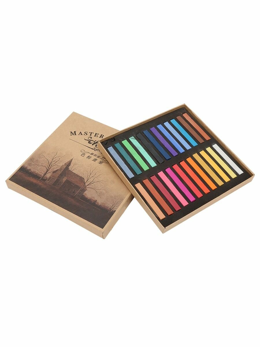 Набор флуоресцентных стержней и карандашей для окрашивания волос, 24 цвета, одноразовый мел для рисования для временных красочных рисунков, простой в использовании и удалении