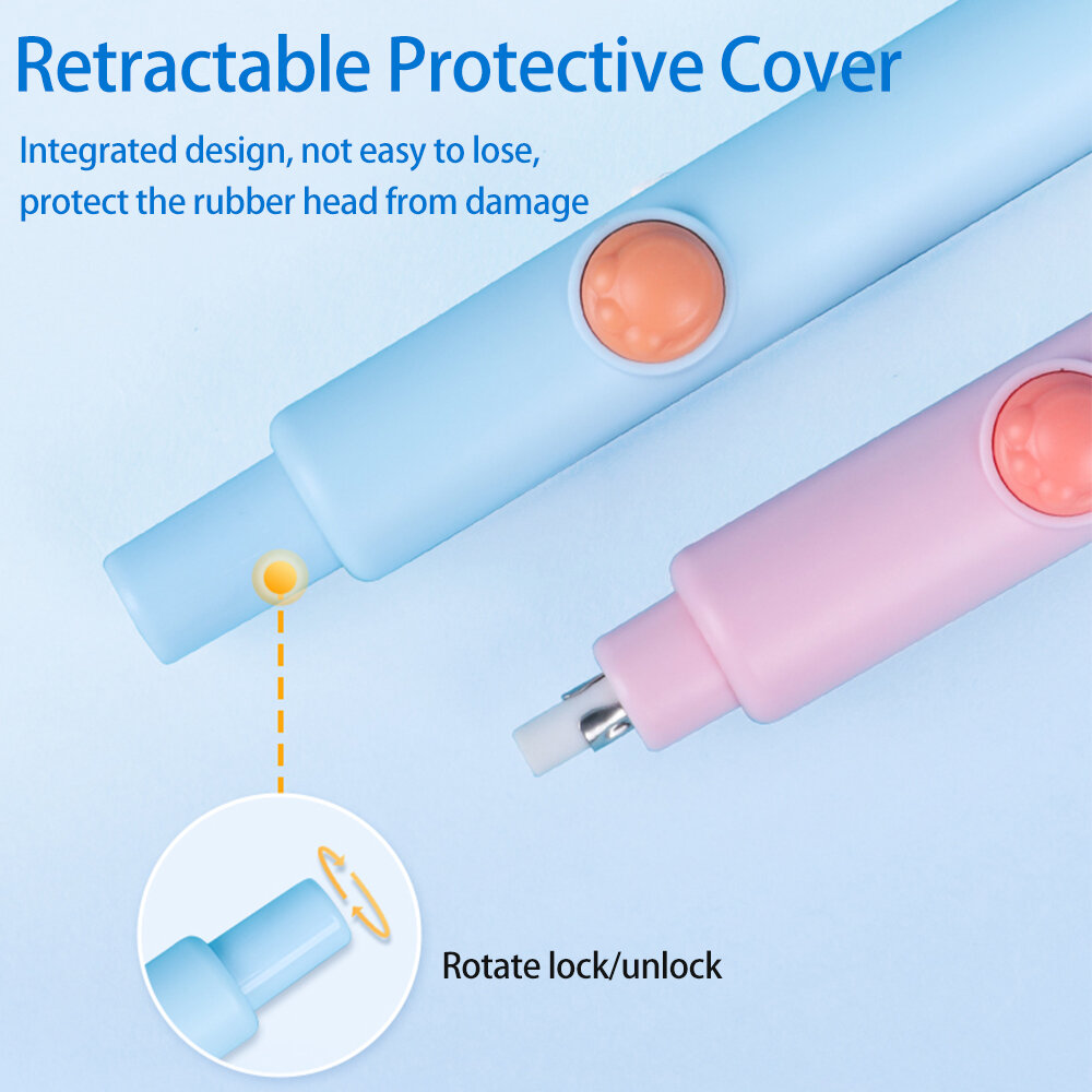 Tenwin Electric Eraser Перезаряжаемые ластики для карандашей с 20 сменными стержнями Управление одной кнопкой Рождественский подарок Канцелярские принадлежности для школьников Художники Рисование Живопись Эскизы Черчение