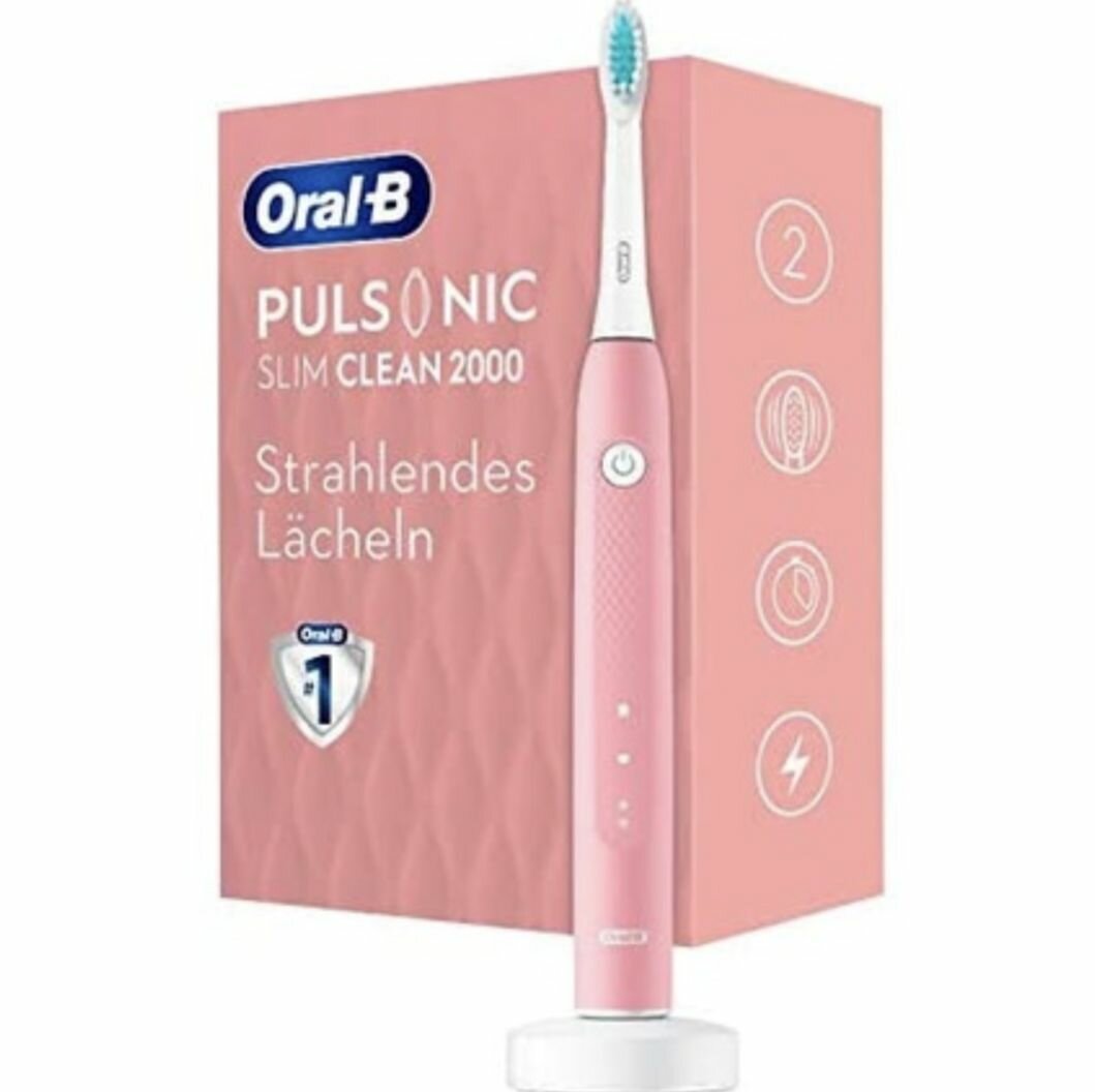 Электрическая зубная щетка ORAL-B PULSONIC SLIM CLEAN 2000, розовый