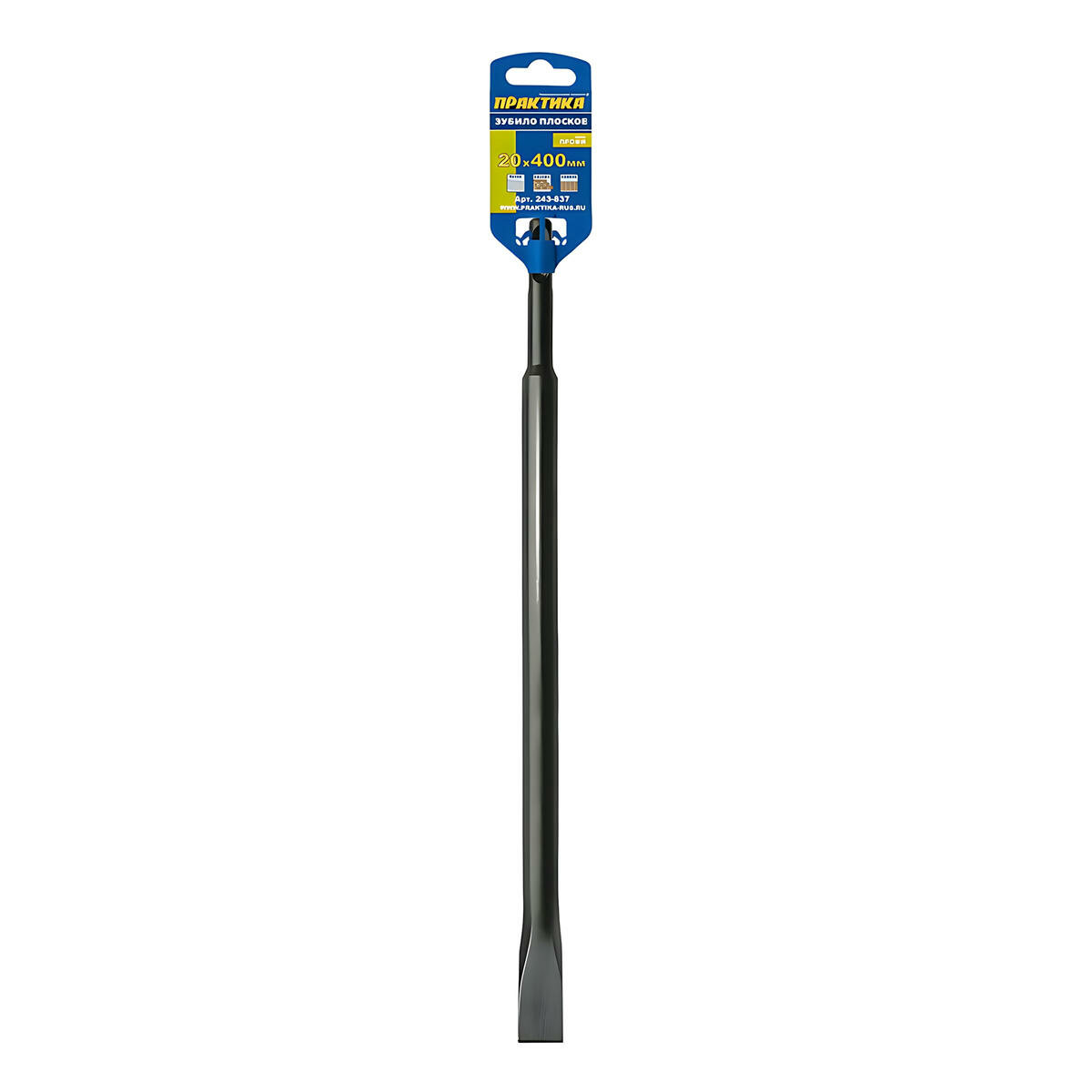 Зубило плоское 20 х 400 мм SDS-plus ПРАКТИКА 243-837