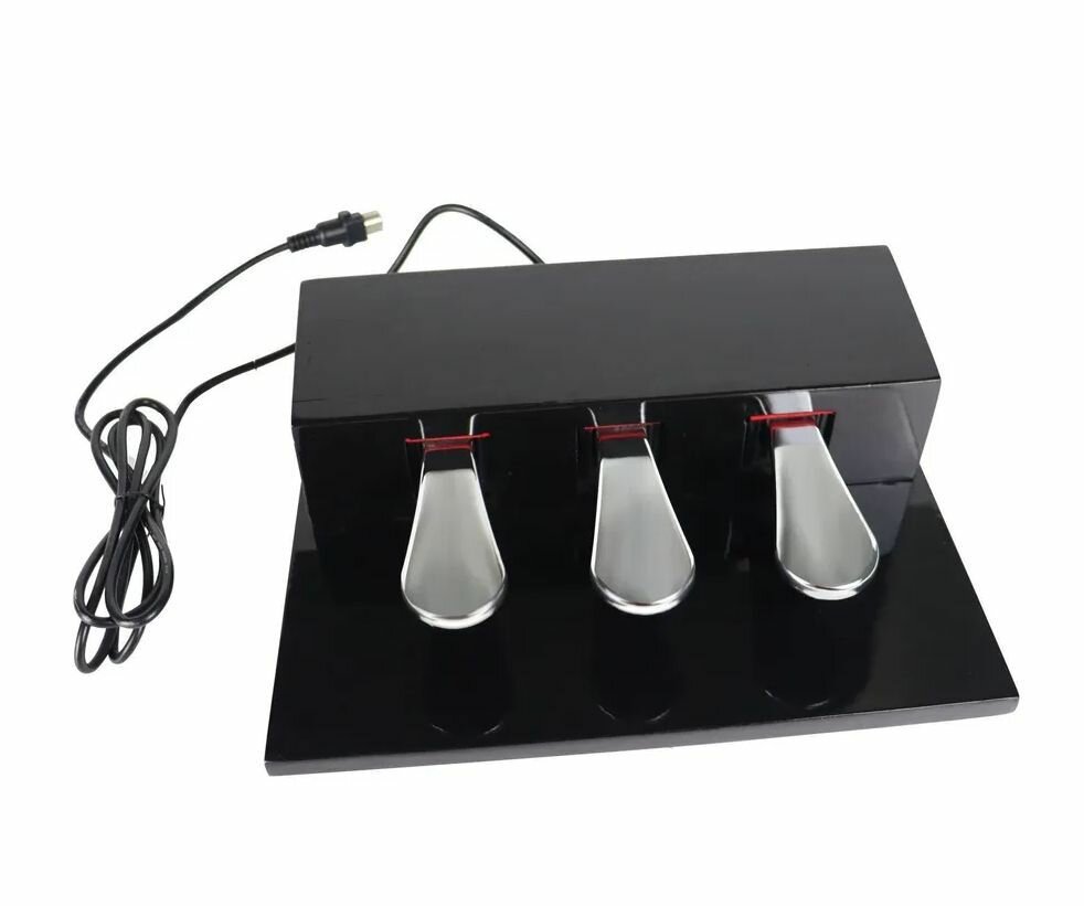 Аксессуар для клавишных, Металлический сустейн с тремя педалями, бесшумный универсальный электрический синтезатор для фортепиано, черный