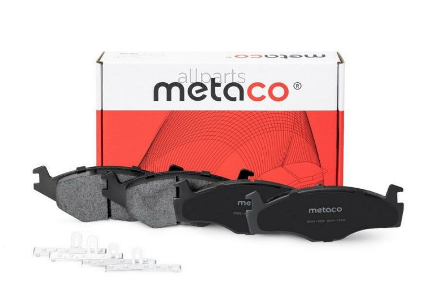 METACO 3000-069 Колодки тормозные передние к-кт VW Passat [B3] (1988-1993), VW Golf III/Vento (1991-1997)