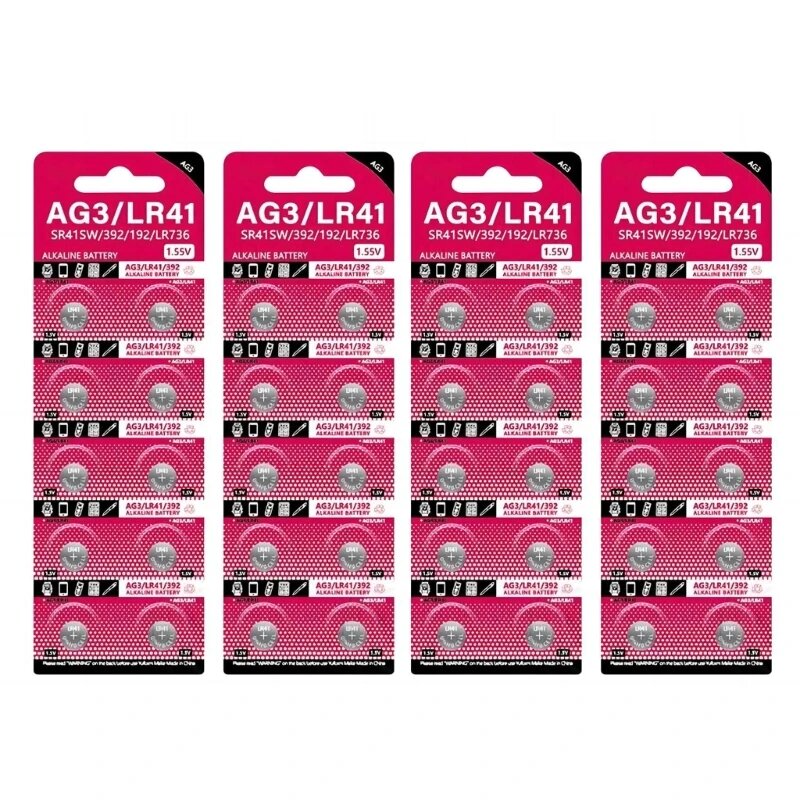 Кнопочные батарейки OOTDTY AG3 1.55В 40pcs