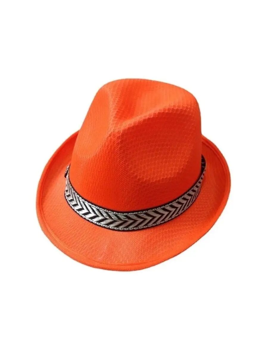 Шляпа СмеХторг, карнавальная, полиэстер, оранжевая, 55-58 размер, для Нового года
