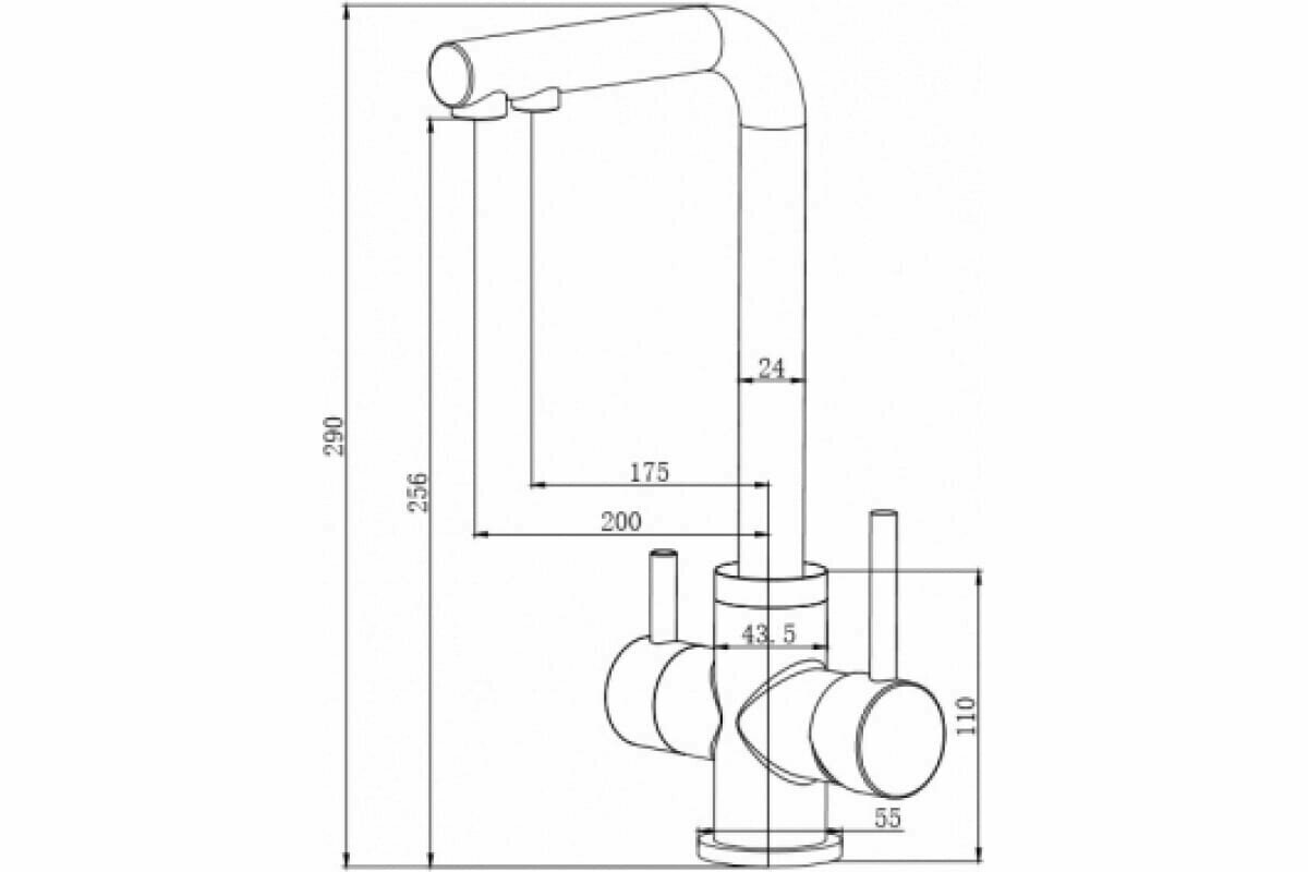 Смеситель для мойки Oulin OL-8021