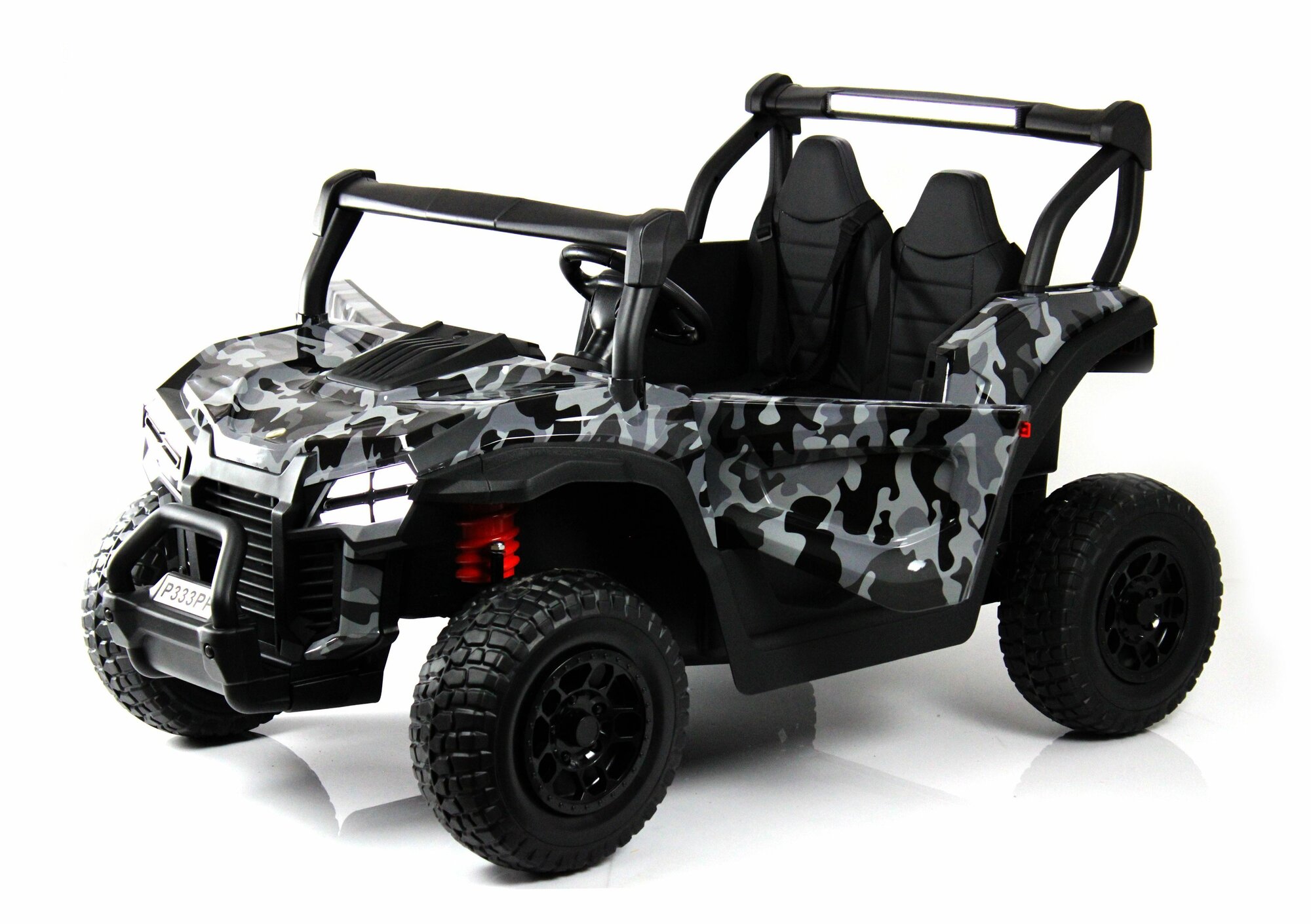 Детский электромобиль RiverToys P333PP (Buggy) с дистанционным управлением, двухместный, полноприводный