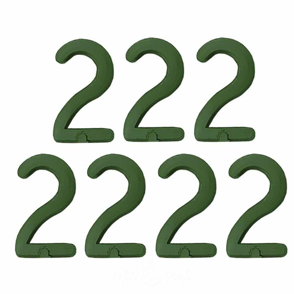 Цифра 2 для маркировки сыра зеленая (пищевой пластик), 100 штук