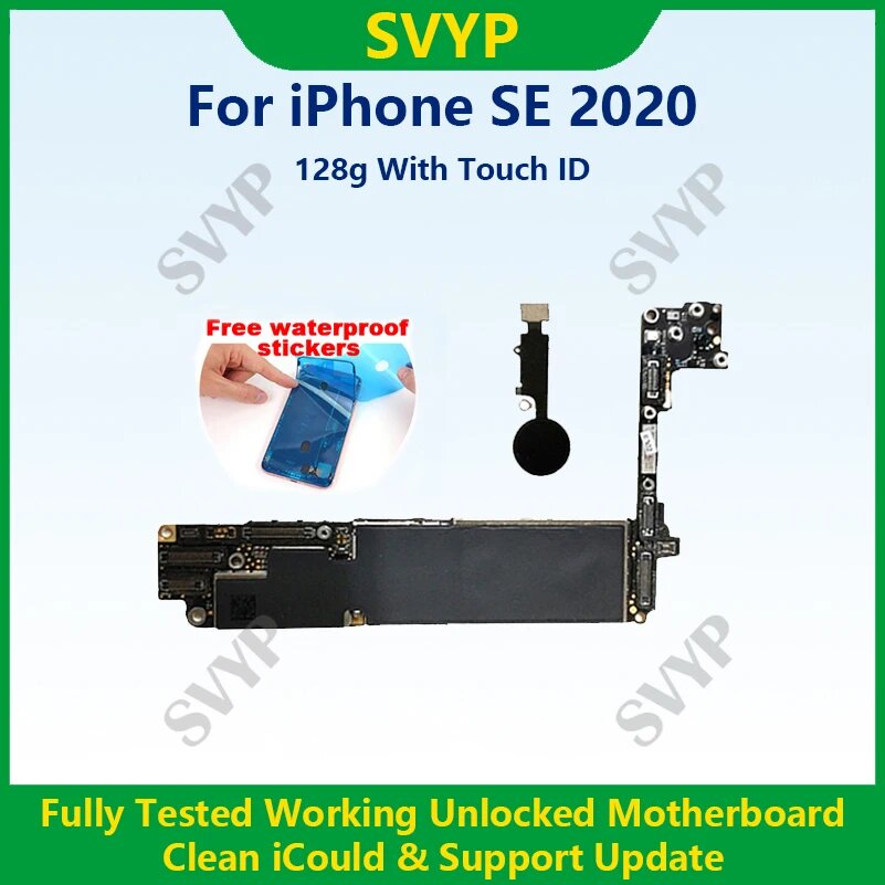 Материнская плата для iPhone SE 2020 с Touch ID очищенная iCloud полностью протестированная 100% рабочая разблокированная материнская плата для iPhone SE 2022 SE2020 128g Touch ID