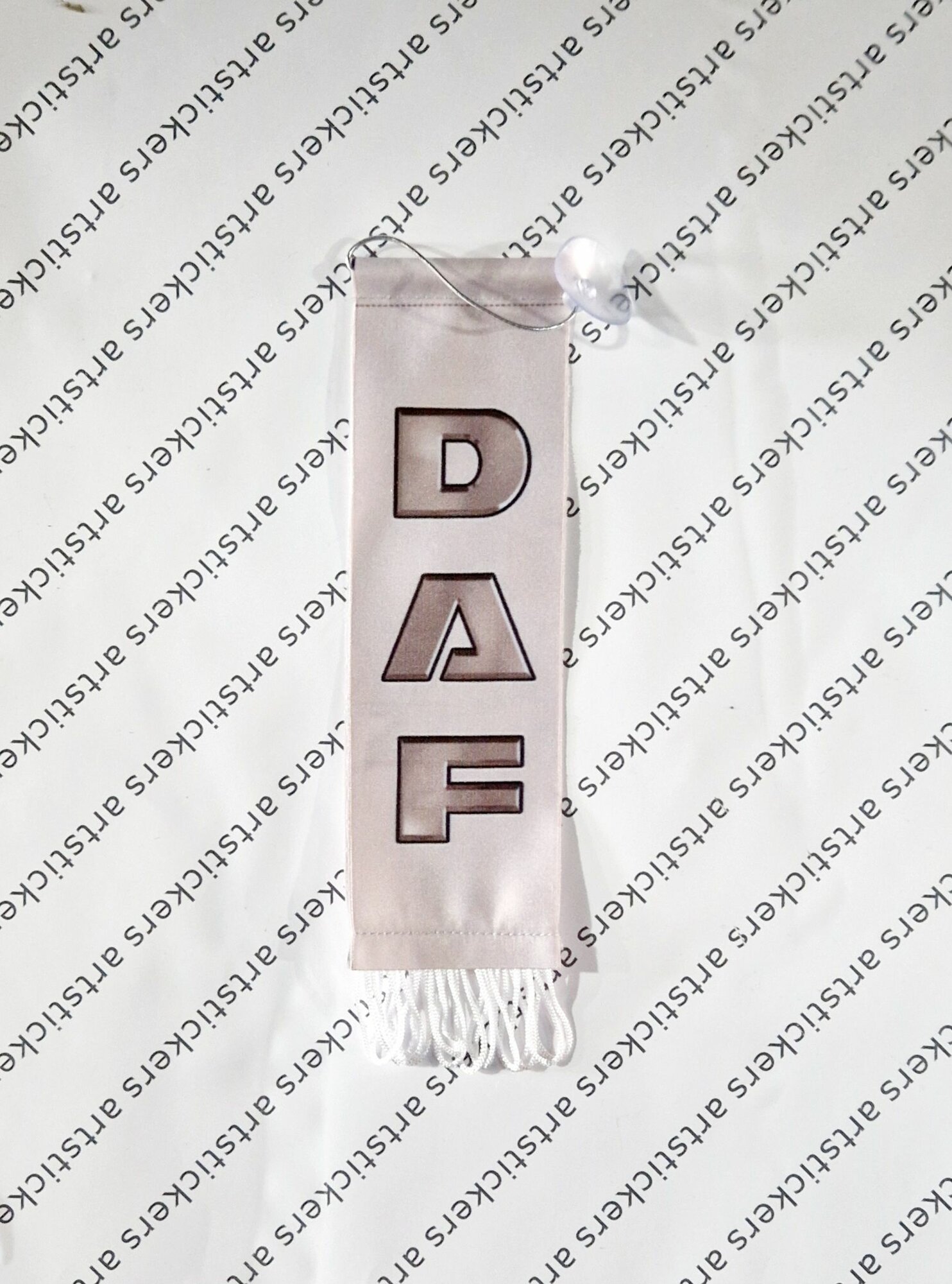 Вымпел DAF+девушка, двусторонний на присоске, ткань, аксессуар для авто, 5.5х20см