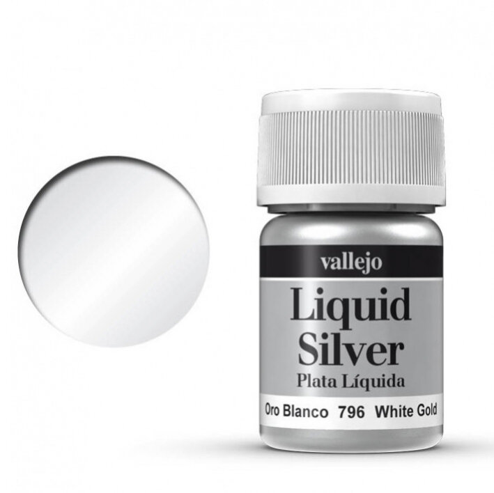 Аксессуар для Warhammer Vallejo Краска Vallejo Liquid Silver: White Gold 70.796 (35 мл)
