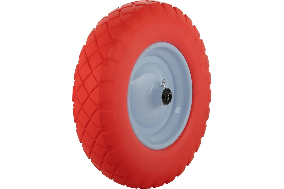 МастерАлмаз Колесо без камеры 4.00-8 400мм F12 красное ниппель для смазки 10506232