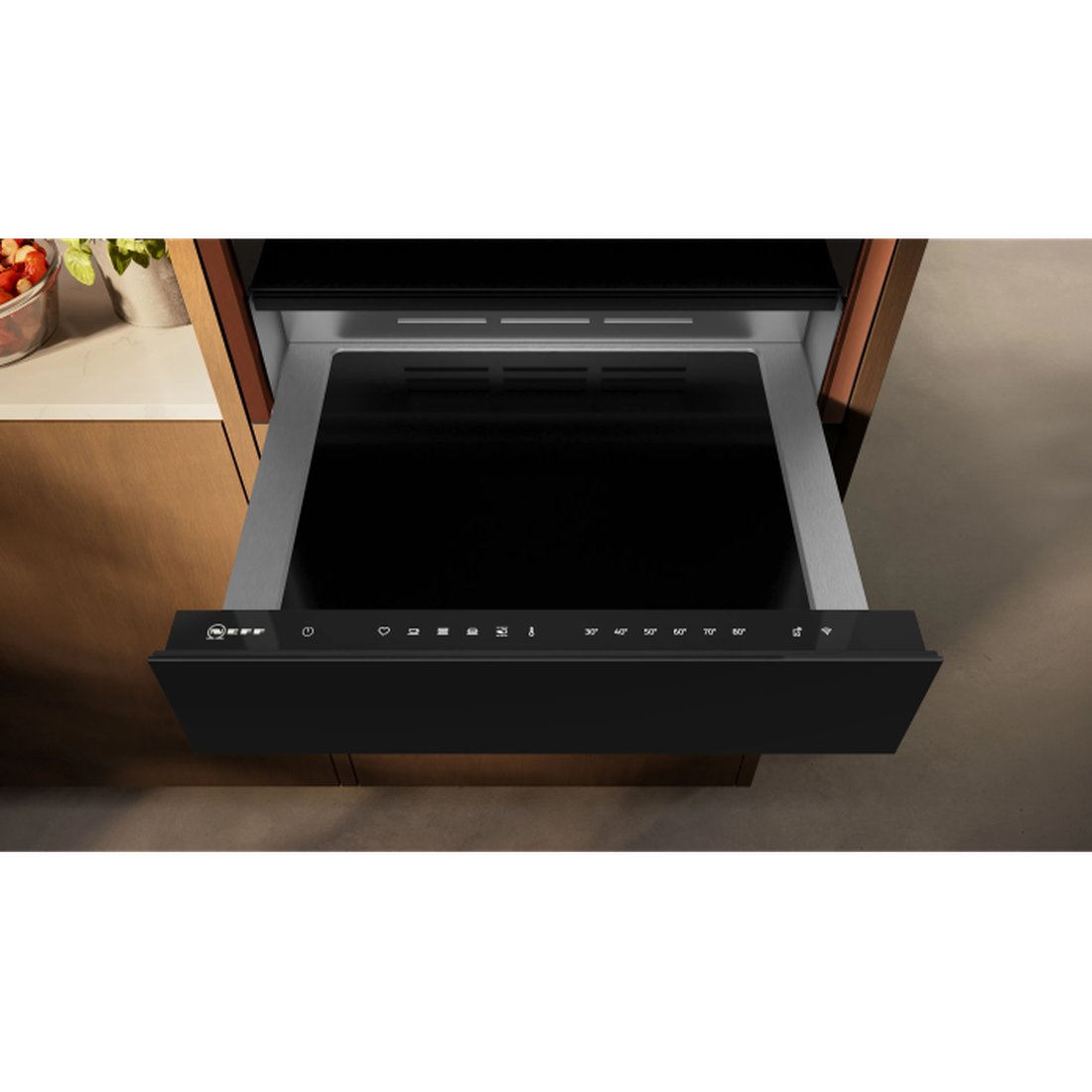 Шкаф для подогрева посуды Neff N29HA11Y1 , 59.6 х 13 см, черный