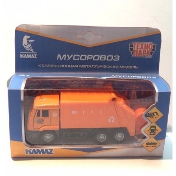 Машина металлическая, Камаз Мусоровоз, 12 см. Технопарк SB-16-25-1-WB (48)