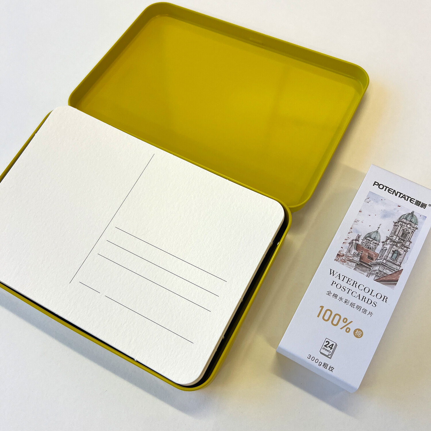 Набор открыток для акварели POTENTATE 300г/кв. м 105x155мм 24л torchon хл.100%