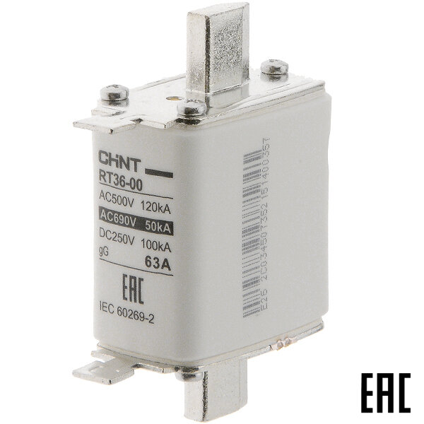 Плавкая вставка 63А габарит 00 521514 RT36-00-160 CHINT